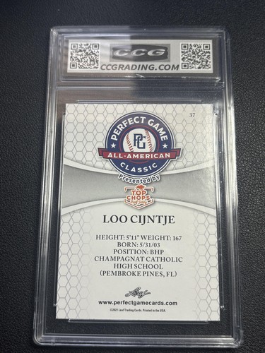 Loo Cijntje 2021 Leaf Perfect Game CCG 10 | eBay