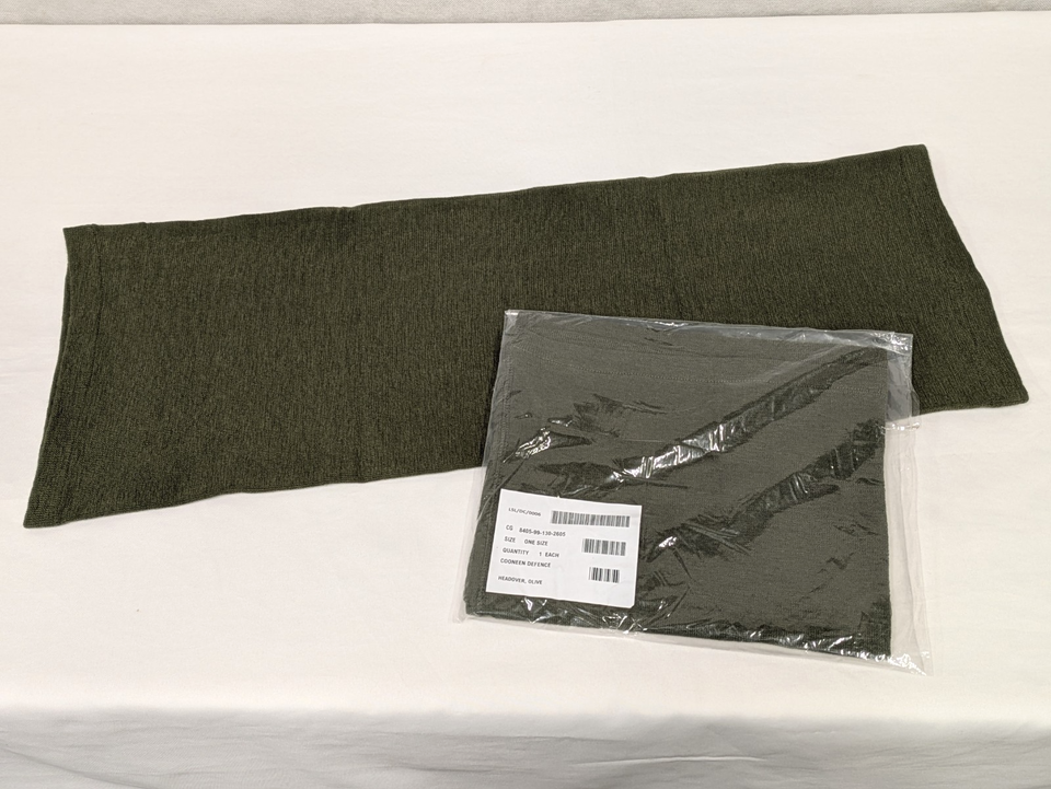 British Army Warm Weather 100% Wool Headover Face Snood Olive Green ...