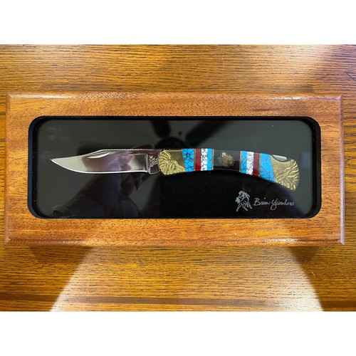 Buck 110 Ltd Ed Brian Yellowhorse Inlaid "Texas Lone Star" Lockback SN ...