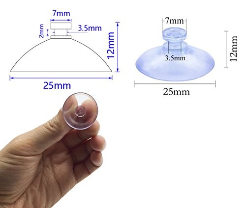 Hyamass 100pcs Mini Clear Plastic Suction Cups Without Hooks (Diameter ...
