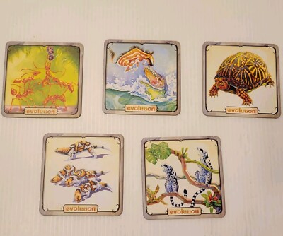 Evolution Card Game Promo Coasters International Tabletop Day Pack of 5 ...
