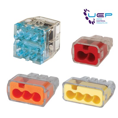 IDEAL PUSH FIT ELECTRICAL WIRE CABLE LEAD CONNECTORS 2 3 4 6 PORT ...