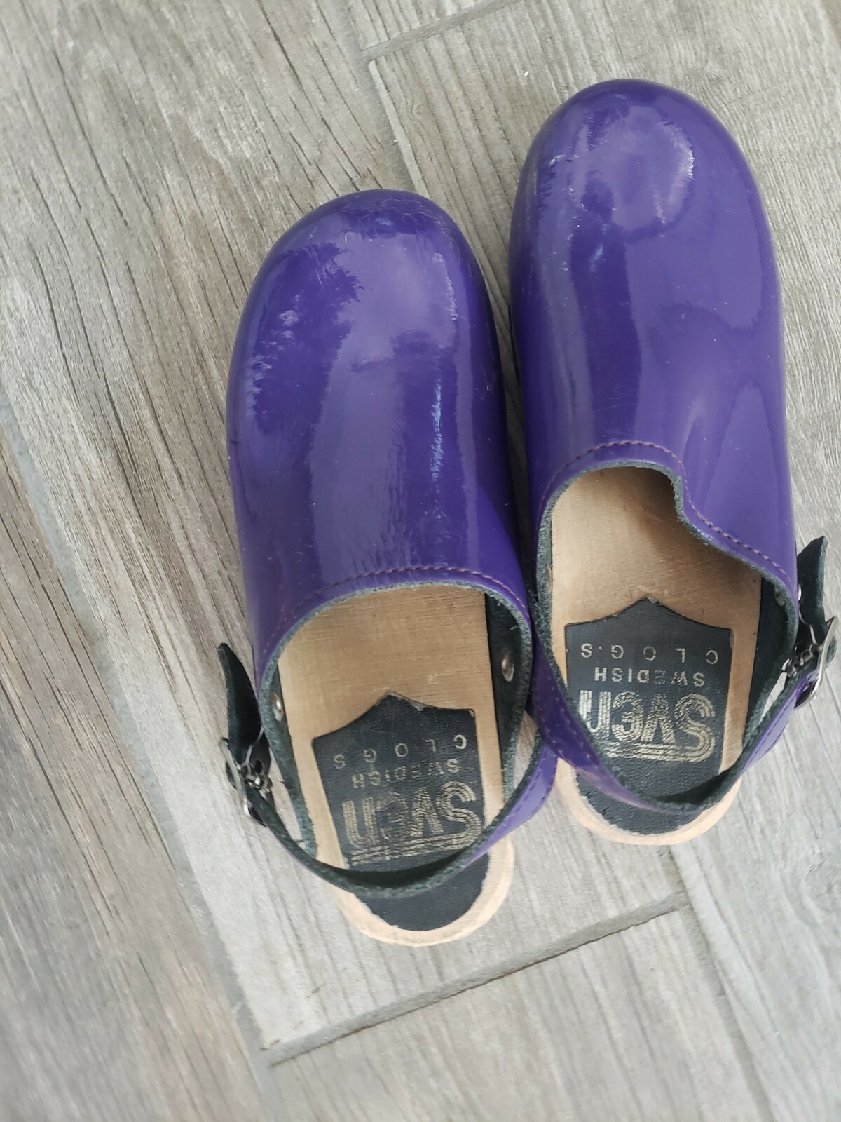 SVEN Swedish Patent Purple Clogs EUR Size 33 US Size 1.5-2 Strap Girls ...