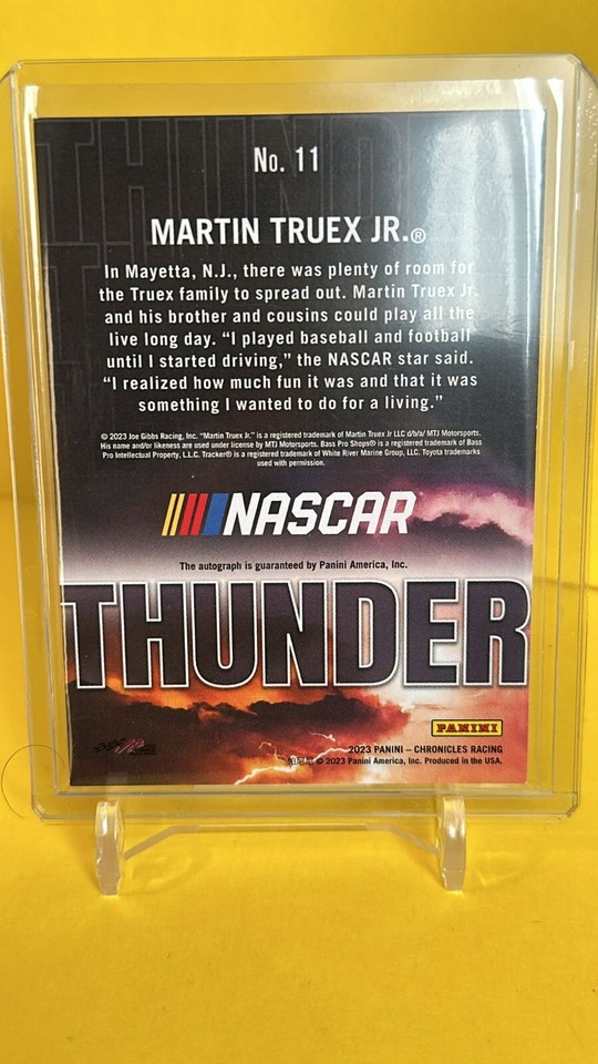 2023 Panini Chronicles Thunder Martin Truex Jr Autograph /10 | eBay