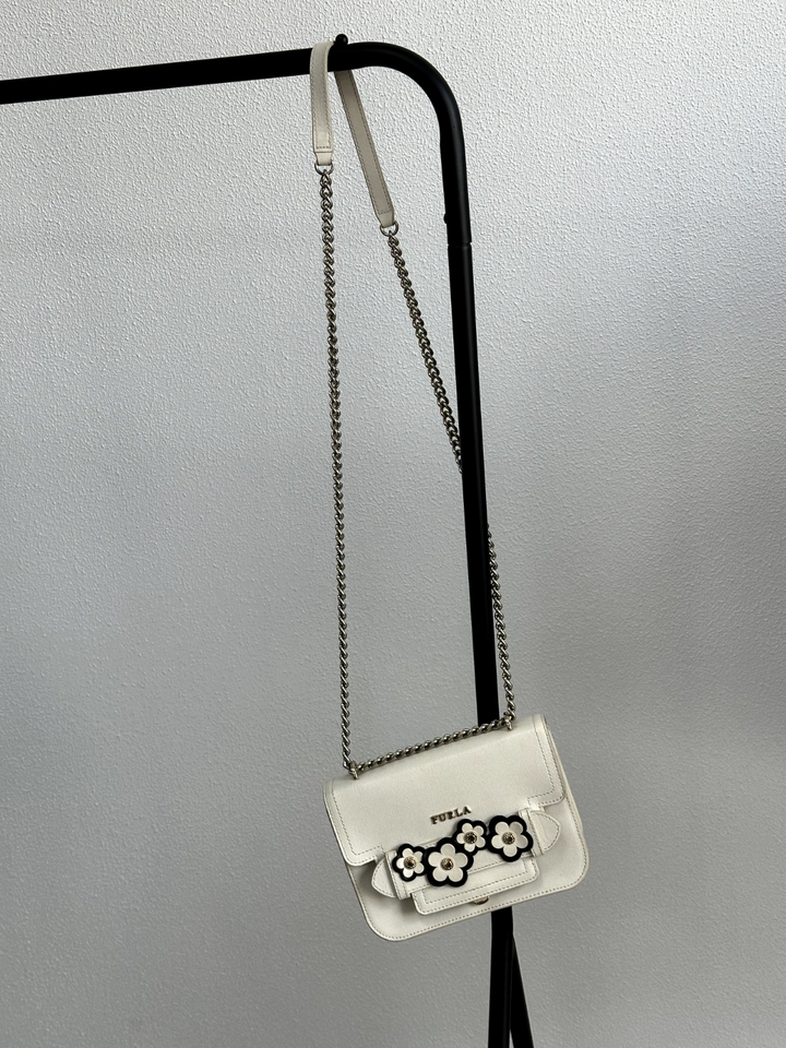 Furla Floral Carol S Leather Bag Crossbody B.Flower | eBay