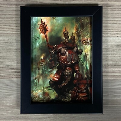 CHAOS FRAMED ART ZARDU LAYAK WORD BEARERS SPACE MARINES WARHAMMER ...