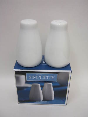 Dema Simplicity Salt And Pepper Set White Fine Porcelain | eBay UK