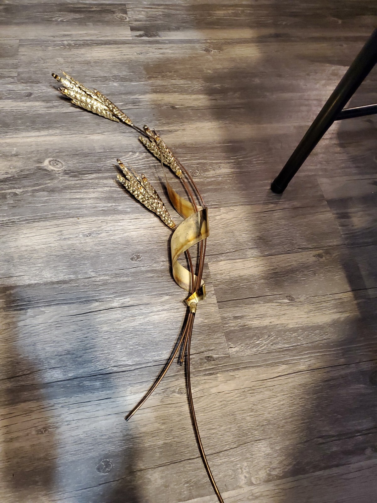 Vintage Mid Century Brass Copper Metal Wheat Stalks | eBay