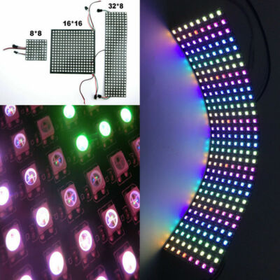 WS2812B LED Flexible Panel Matrix Screen 5050 RGB Addressabl e 64 256 ...