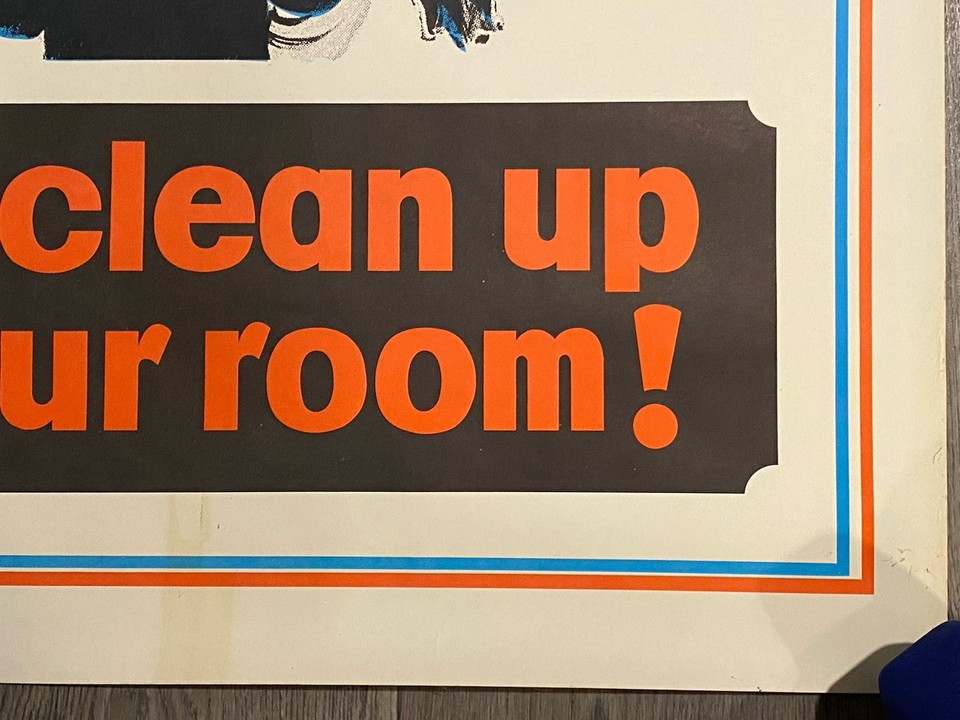 WE WANT YOU TO CLEAN YOUR ROOM Poster 1970's Uncle Sam 23X35” Vintage ...