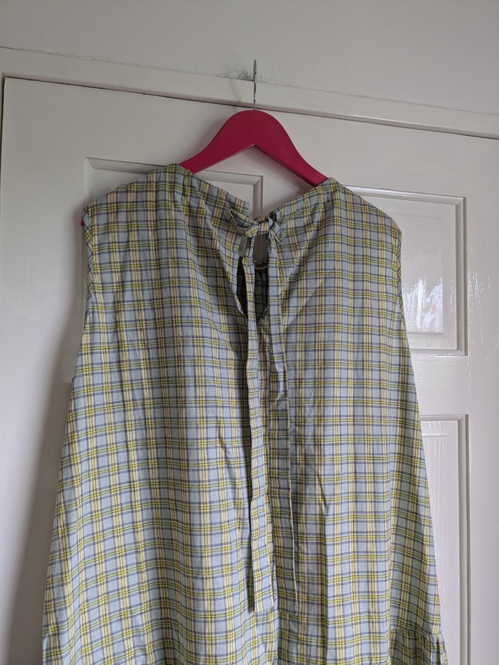 Toast Elm check 100% cotton midi dress UK 14 | eBay UK