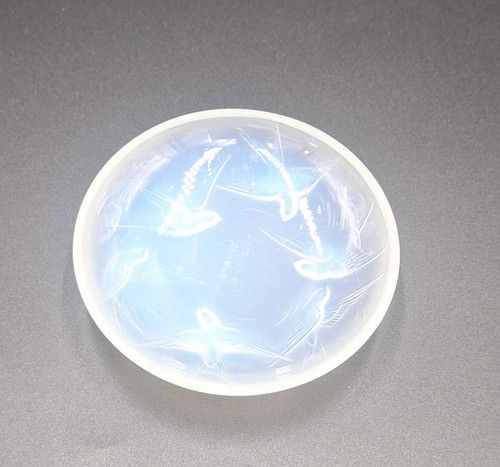 Sabino Art Glass France Swallows Trinket Dish 4" Vintage Opalescent | eBay