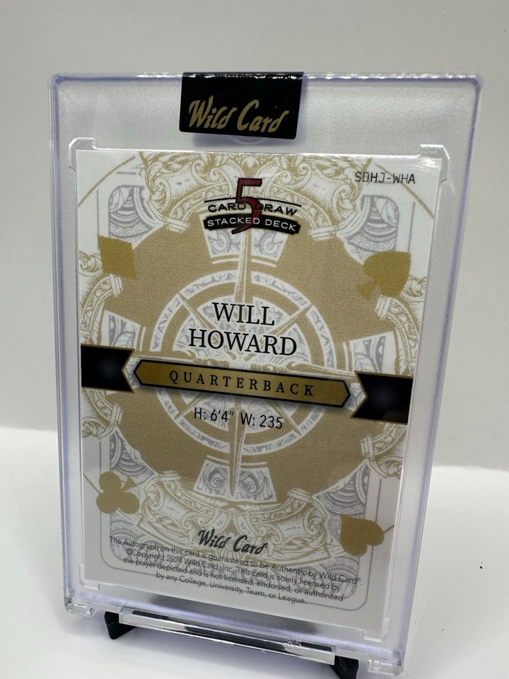 2024 Wild Card - Stacked Deck Auto Will Howard 1/1 #SDHJ-WHA (AU) | eBay