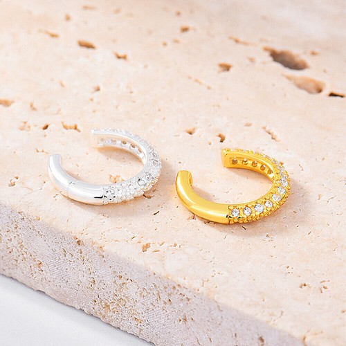 1PC Dome CZ Ear Cuff Sterling Silver 925 Earring | eBay