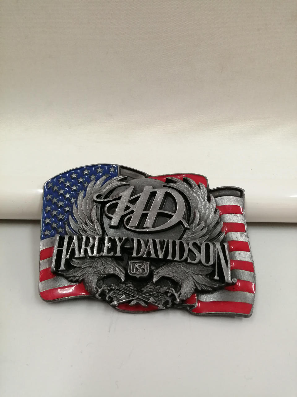 Harley-Davidson 80s Logo Eagle Stars and Stripes Belt… - Gem