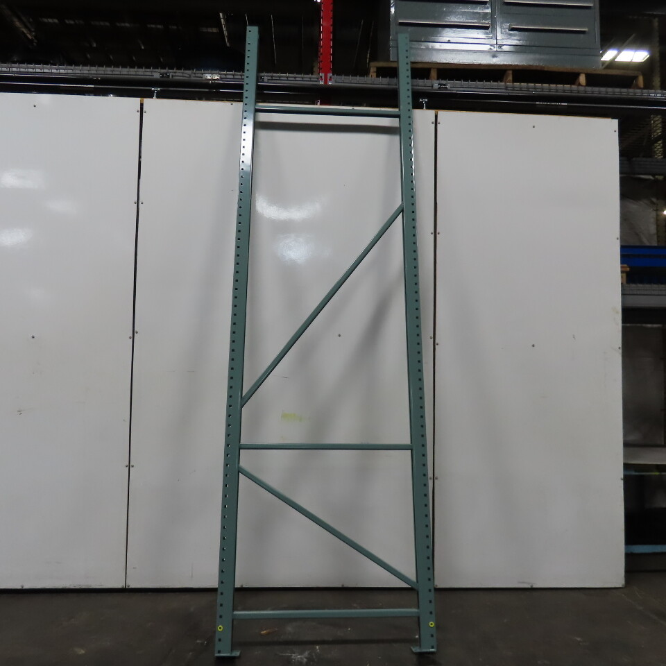 42" x 12' x 3"x3" Teardrop Pallet Racking Upright Leg 22,900 lbs ...