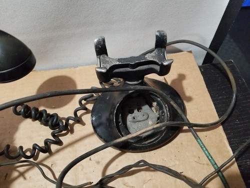 Western Electric 202 Non-Dial Telephone w/ Wooden Crank Magneto Box ...