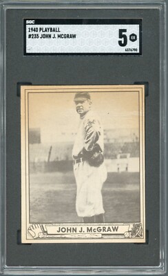 1940 Play Ball John J. McGraw #235 SGC 5 | eBay