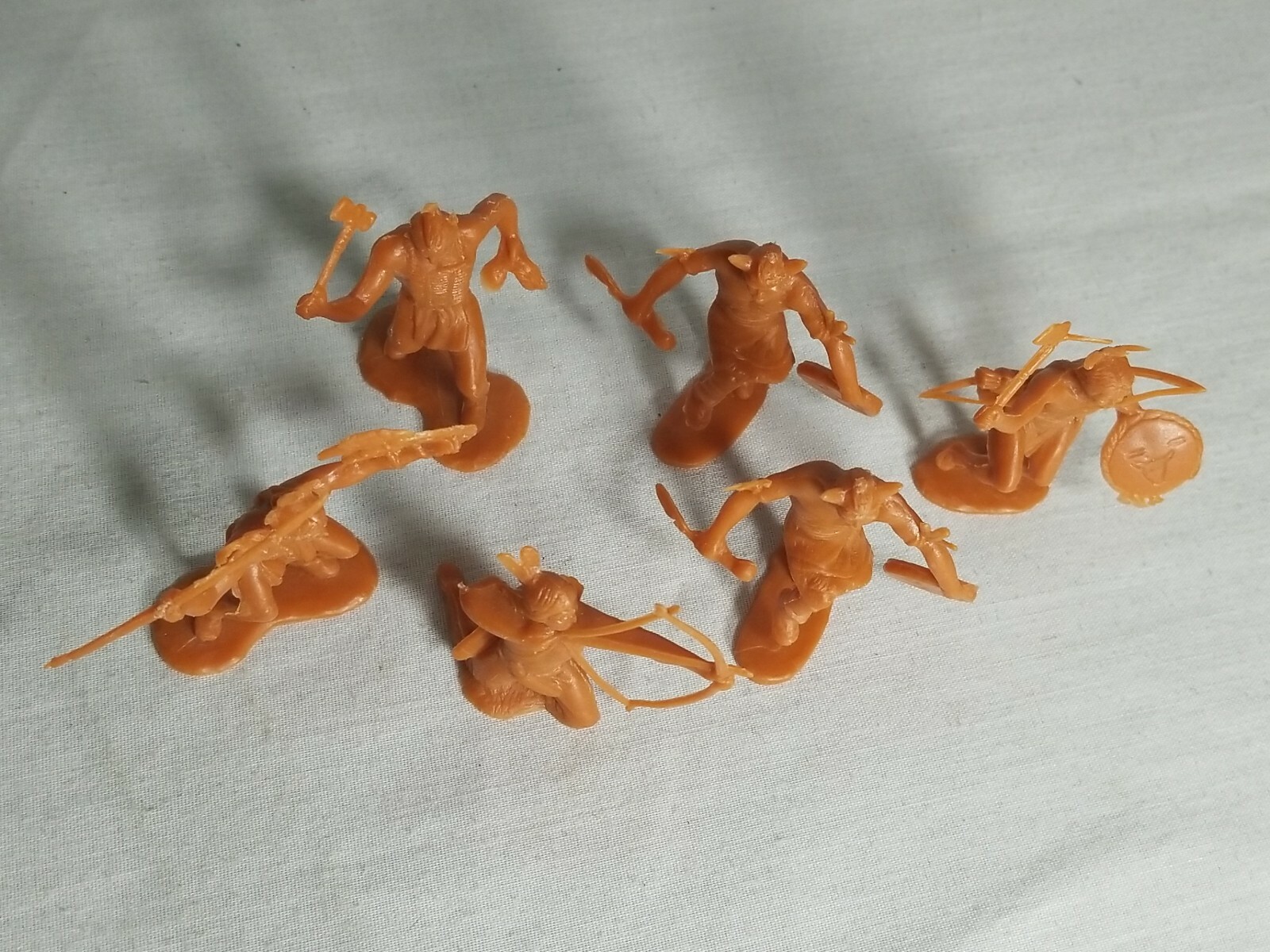 6 Original MARX 54 mm red Indians Fort Apache Playset figure toy | eBay