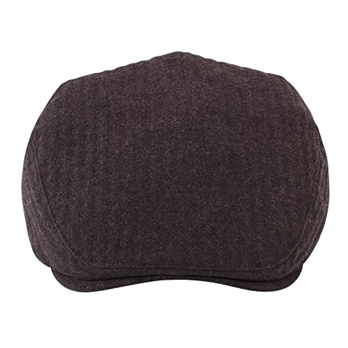 STARANCE Men Hat Wool Blend Newsboy Ivy Hat Tweed Flat Cap 7 1/4 Coffee ...