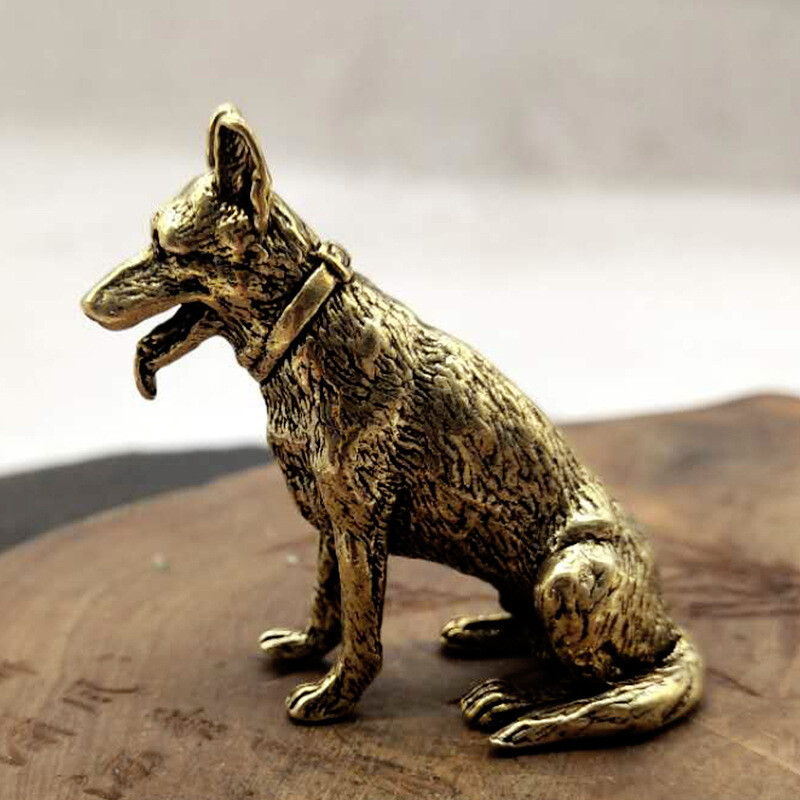 Solid Brass Figurine Statue Animal Figurines Desk Home Ornament Gift ...