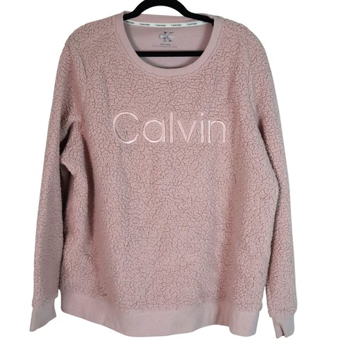 Light Pink Calvin Klein Sweater Microfiber Oversized Cotton Blend ...