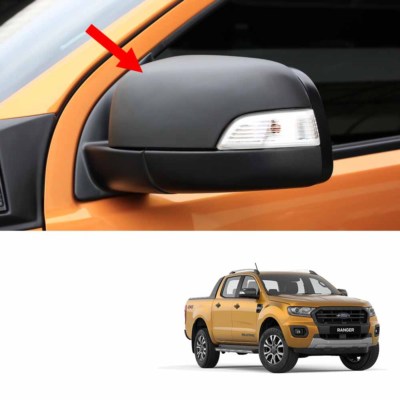 Pair Matte Black Wing Side Mirror Cover Trim For Ford Ranger New Pickup ...