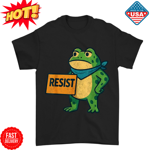 Portland Frog Protest Resist Political Meme For Men Women Unisex T ...