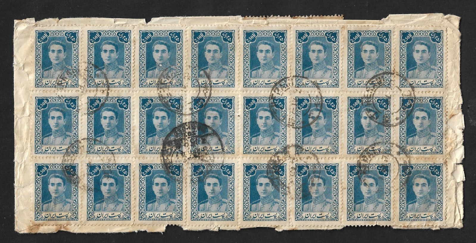 GULF REGION TO ITALY AIR MAIL SHEET OF 24 + STRIPS OF 3/4/5 & 4 ON ...