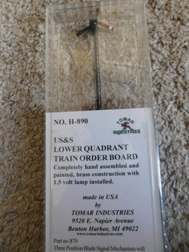 Tomar HO #H-890 US&S Style Lower Quadrant Train Order Board | eBay