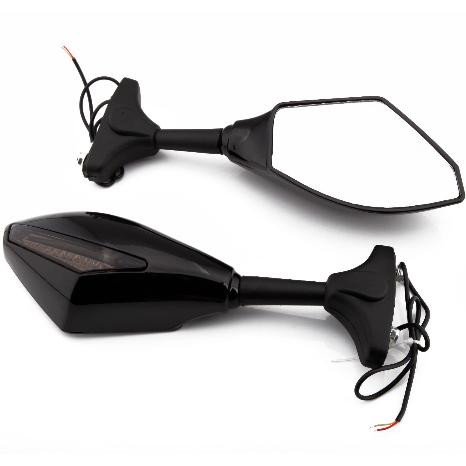 FOR Yamaha FZ6R 2010-2014 LED TURN SIGNAL REARVIEW SIDE RACING MIRRORS ...