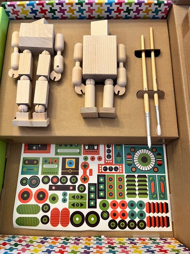 Kid Made Modern Wooden Robot Craft Kit - Kids Arts & Crafts Toys NIB ...