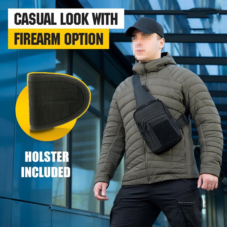 Tactical Shoulder Chest Pack Range Bags Concealed Carry Crossbody Gun ...