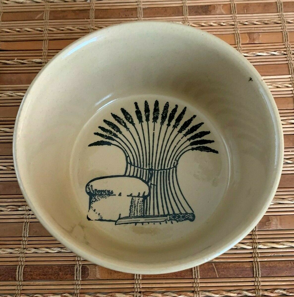 Vintage Pottery Bread Baker Bowl Wheat Pearsons of Chesterfield England ...