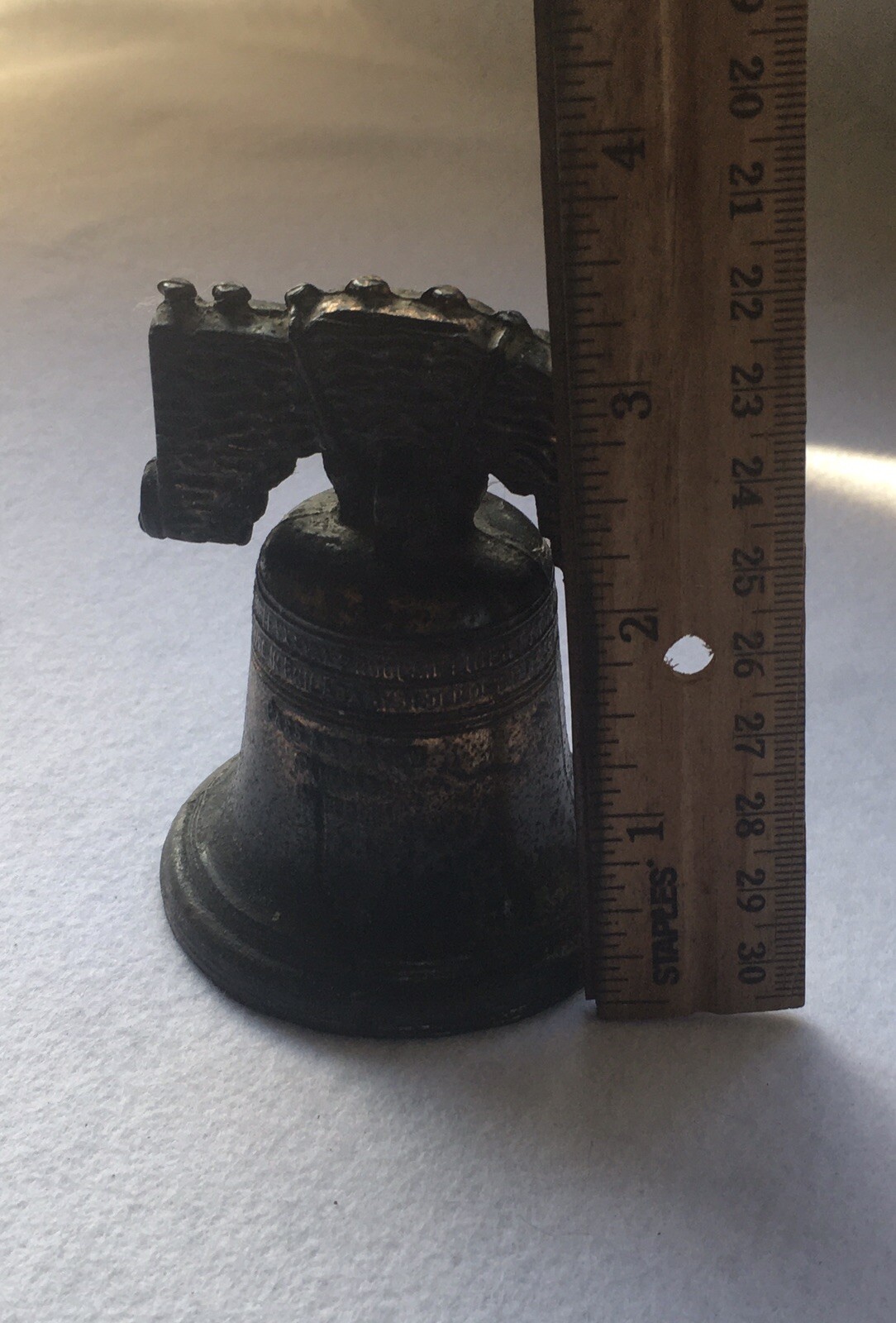 Vtg Souvenir Metal Liberty Bell Replica Small Miniature Figurine Bell ...