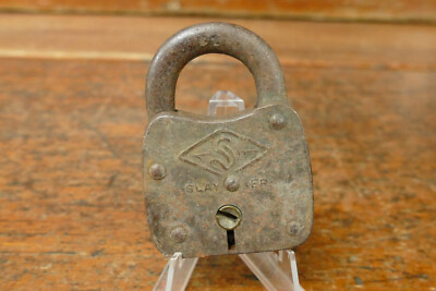 Vintage Antique Slaymaker Steel Padlock Lock - No Key - USA Made | eBay