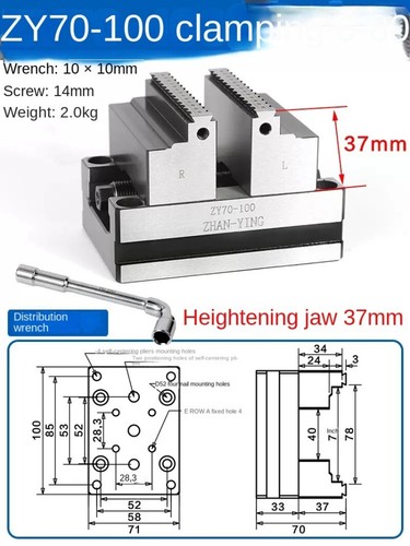 Precision 4-axis 5-axis Rotary Table Fixture Vise CNC Machining Flat ...
