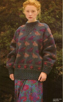 Annabel Fox Falling Leaves Sweater - Rowan Book 2 - Original Rowanspun ...