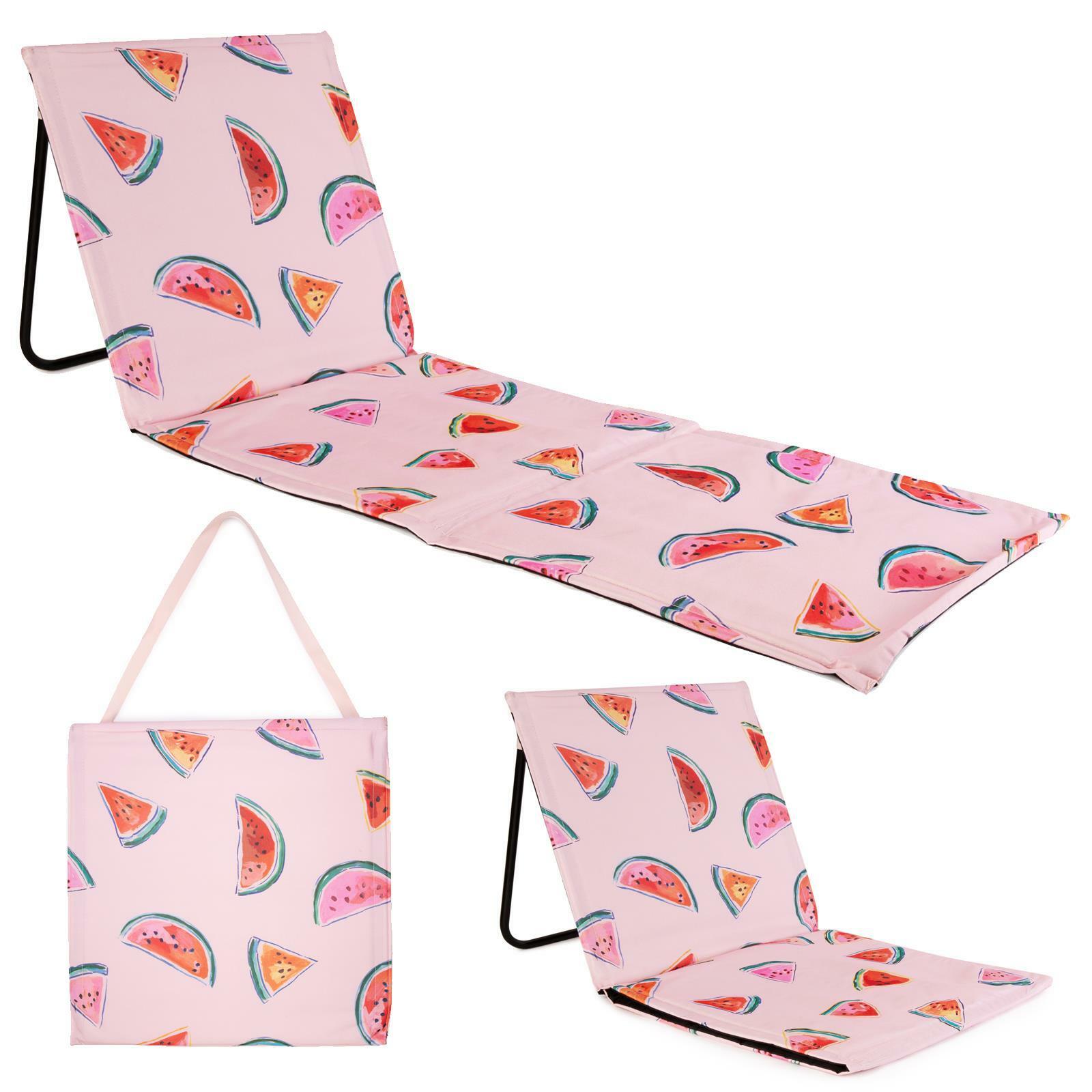 Beach Mat Recliner Summer Chair Park Festival Picnic Sunbed Lounger ...