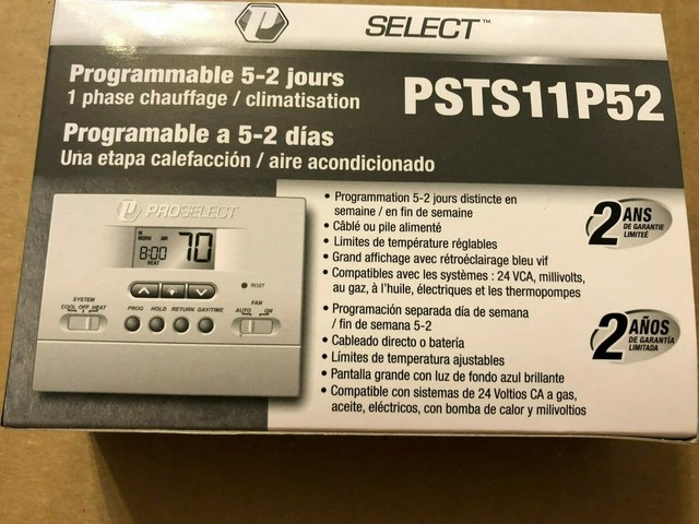 ProSelect PSTS11P52 Digital 5-2 Day Programmable Thermostat for sale ...