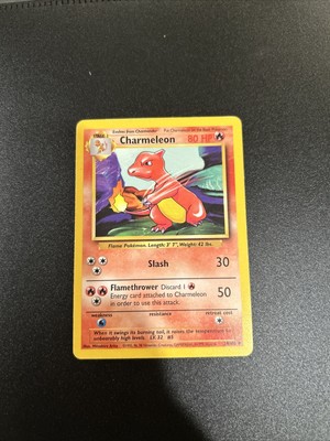 Pokémon TCG Charmeleon Base Set 24/102 Regular 1st Edition Uncommon | eBay