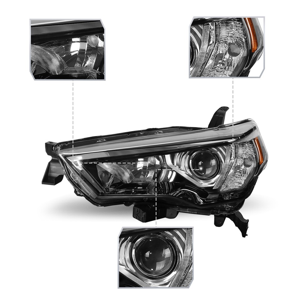 Toyota 4Runner for 2014-2020 4 Door Halogen Headlights Assembly ...