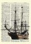 Ship Dictionary Art Print Picture Book Nautical Ocean Water Vintage ...