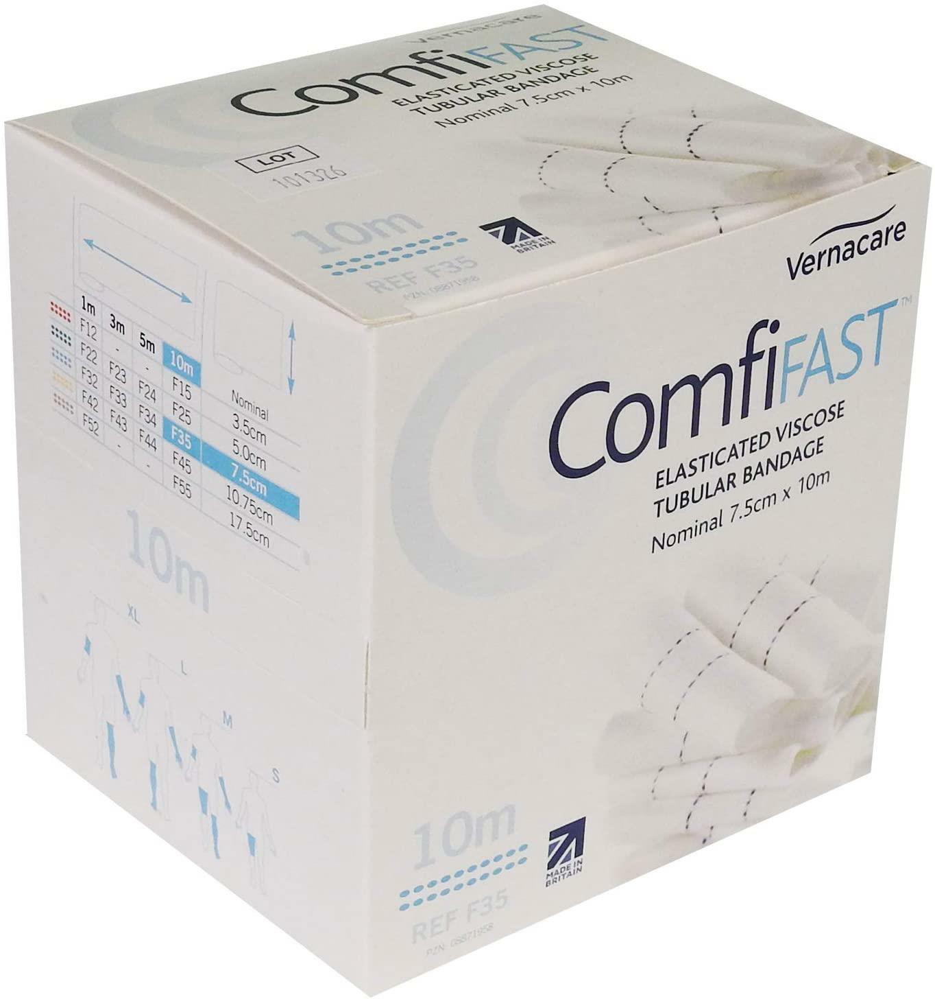 Comfifast Elasticated Tubular Bandage Blue Line 7.5cm x 10m Viscose ...