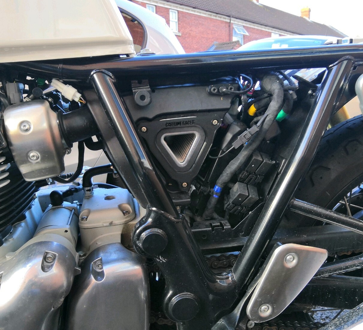 Air filter fixing intake plate for Royal Enfield 650 Interceptor or GT ...