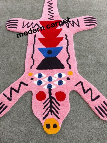 Wool Hand Tufted Carpet Crocodile Cartoon Bedroom Decor Rug Anti Slip ...