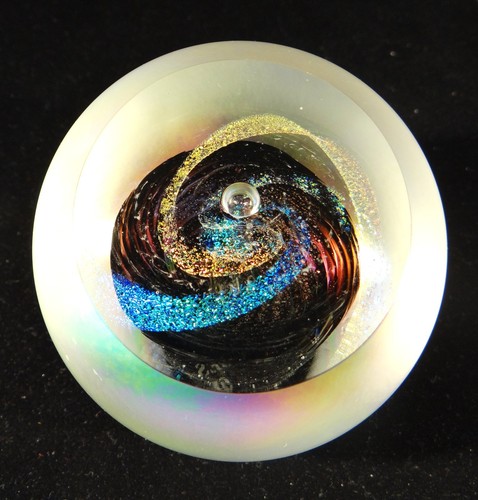 Glass Eye Studio GES Paperweight, Marked "Black - Hole GES 01" (First ...