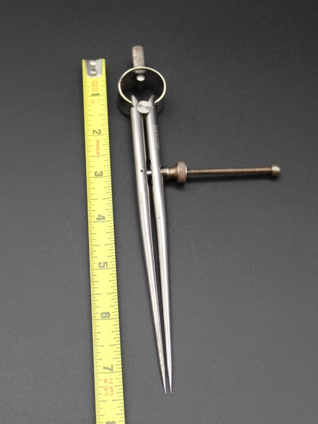 The L.S Starrett 7 1/2" Round Leg Divider Compass Caliper | eBay