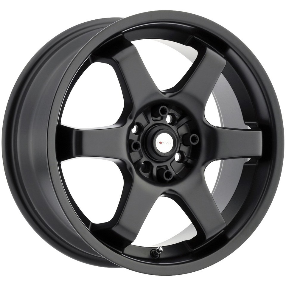 (Set of 4) Focal 421 X 16x7 4x100/4x4.5" +42mm Satin Black Wheels Rims ...