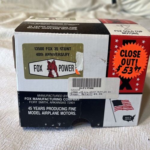 FOX 35 STUNT 40th Anniversary Vintage 2 stroke glow engine for line ...